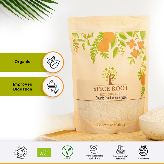 Organic Psyllium Husk 500g – Spice Root